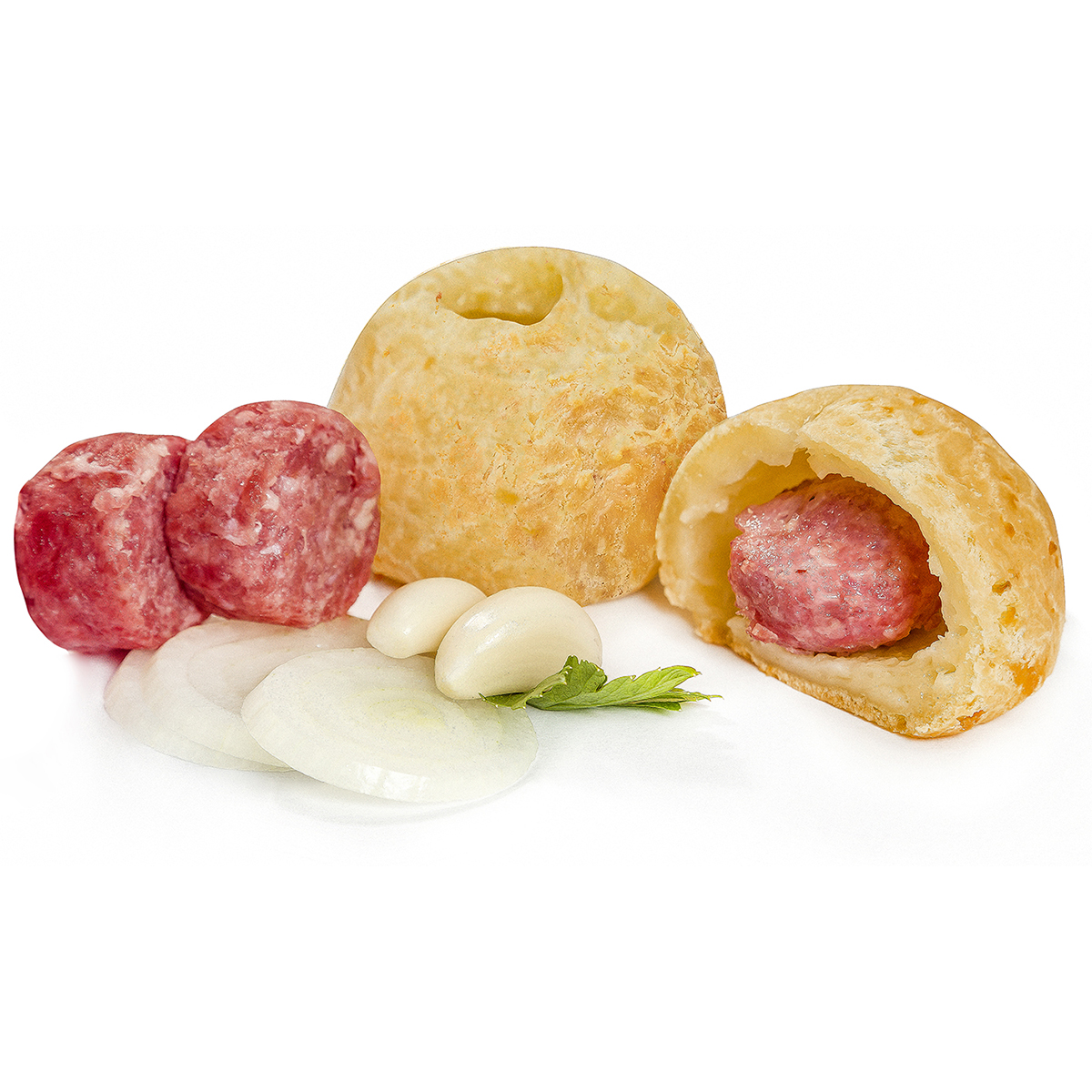 Pão de Queijo Recheado com Linguiça – Catarininho Alimentos